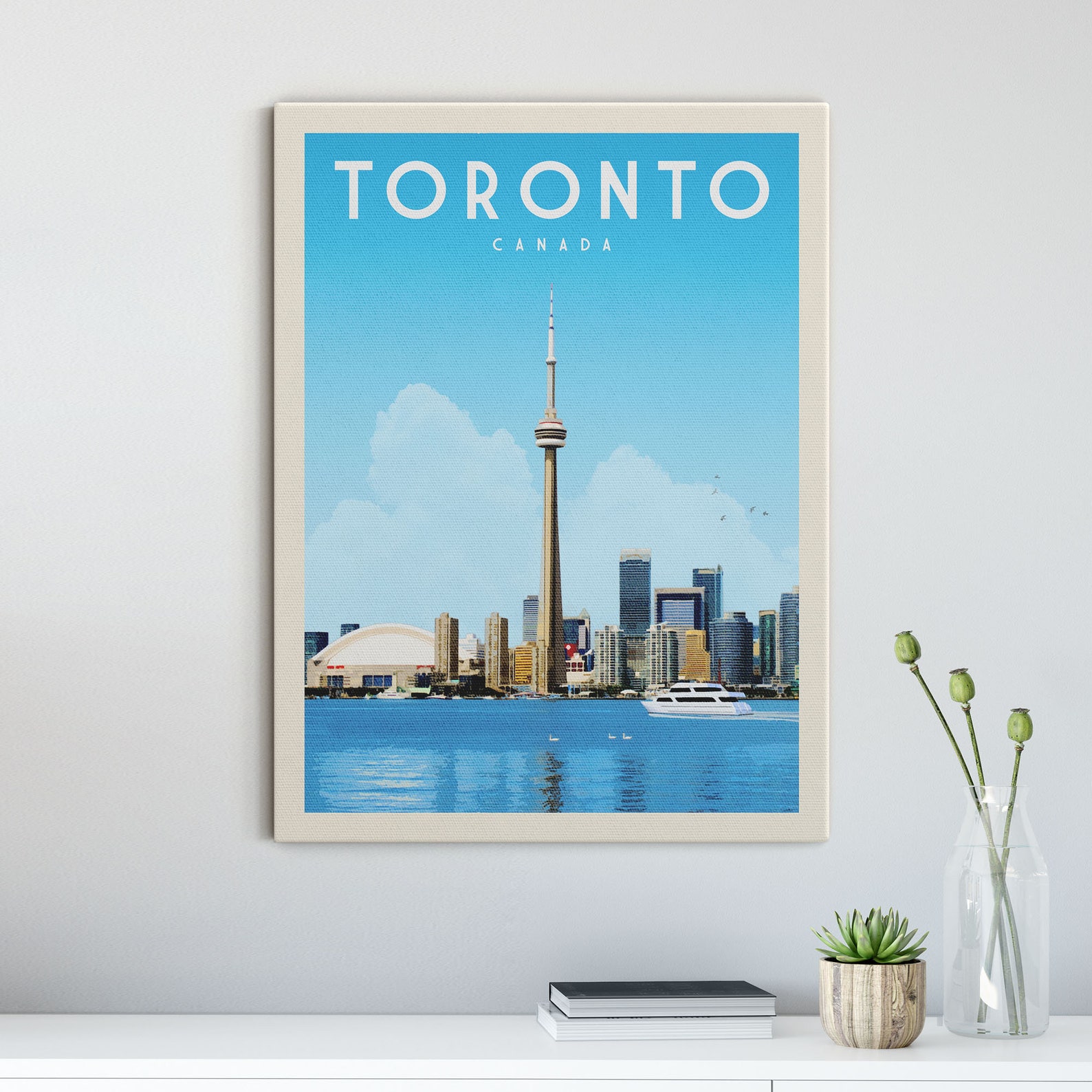 Toronto Canada Skyline Poster Print Toronto Ontario Wall Art | Etsy