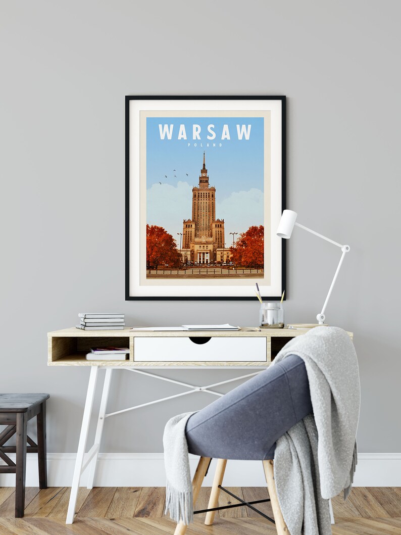 Warsaw Poster Poland Poster Warsaw Print Poland Art Print - Etsy