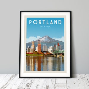 Portland Bridges Poster Portland Neighborhood Wall Art | Etsy
