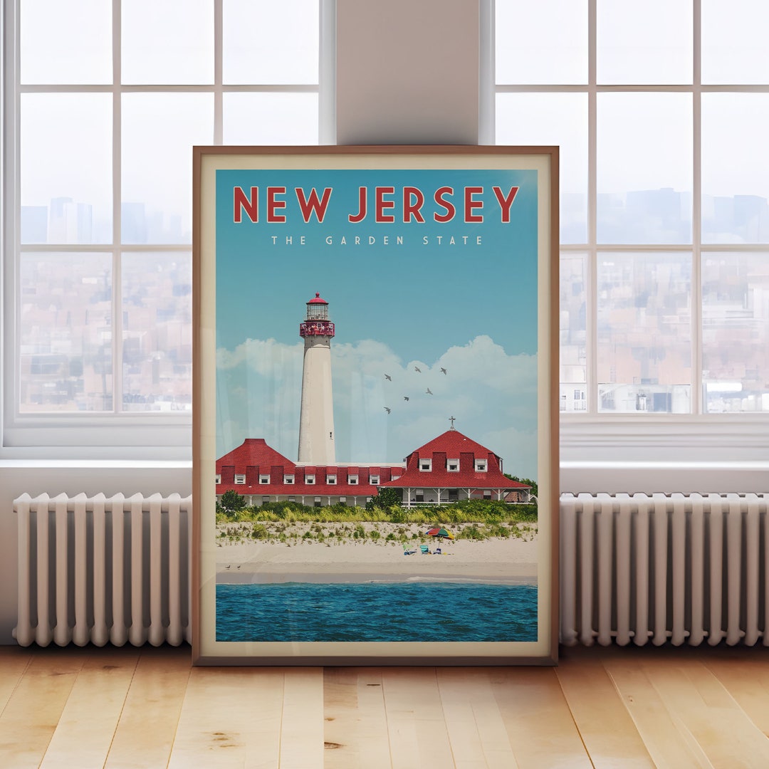New Jersey Travel Poster, New Jersey Art Print, New Jersey Gift, New ...