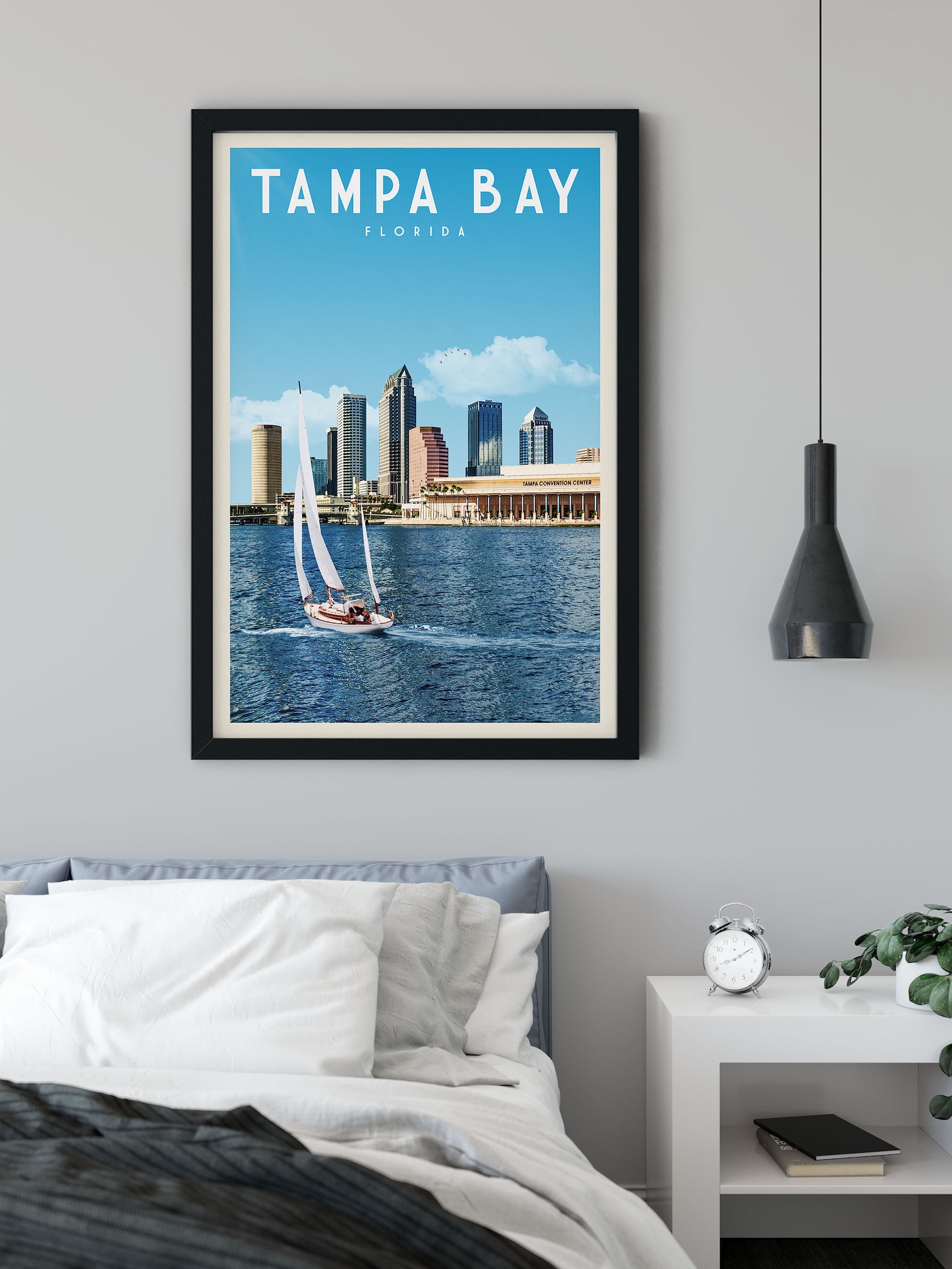 Tampa Bay Florida Poster Tampa Wall Art Vintage Tampa Bay - Etsy