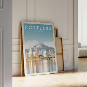 Portland Bridges Poster, Portland Neighborhood Wall Art, Portland ...