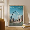 Gateway Arch National Park Travel Poster | St Louis Arch Art Print ...