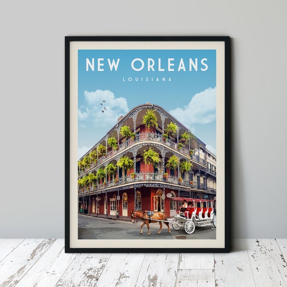 New Orleans Poster New Orleans Print New Orleans Wall Art - Etsy