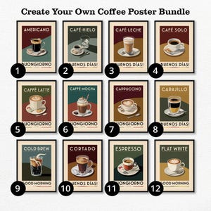 Set of Three Coffee Bar Prints, Set of Three Coffee Posters Coffee ...