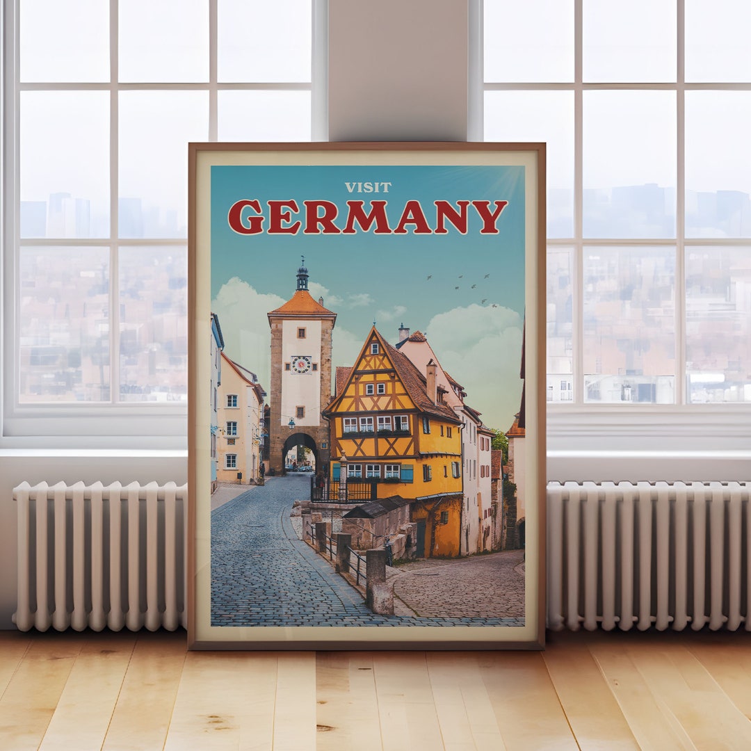 Germany Vintage Poster, Germany Travel Wall Decor, Germany Wall Art ...
