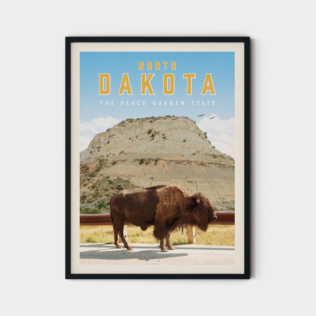 North Dakota Travel Poster, North Dakota Print, North Dakota Wall Art ...