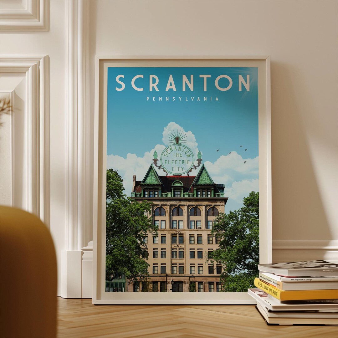 Scranton Skyline Wall Art, Scranton Pennsylvania Poster, the Electric ...