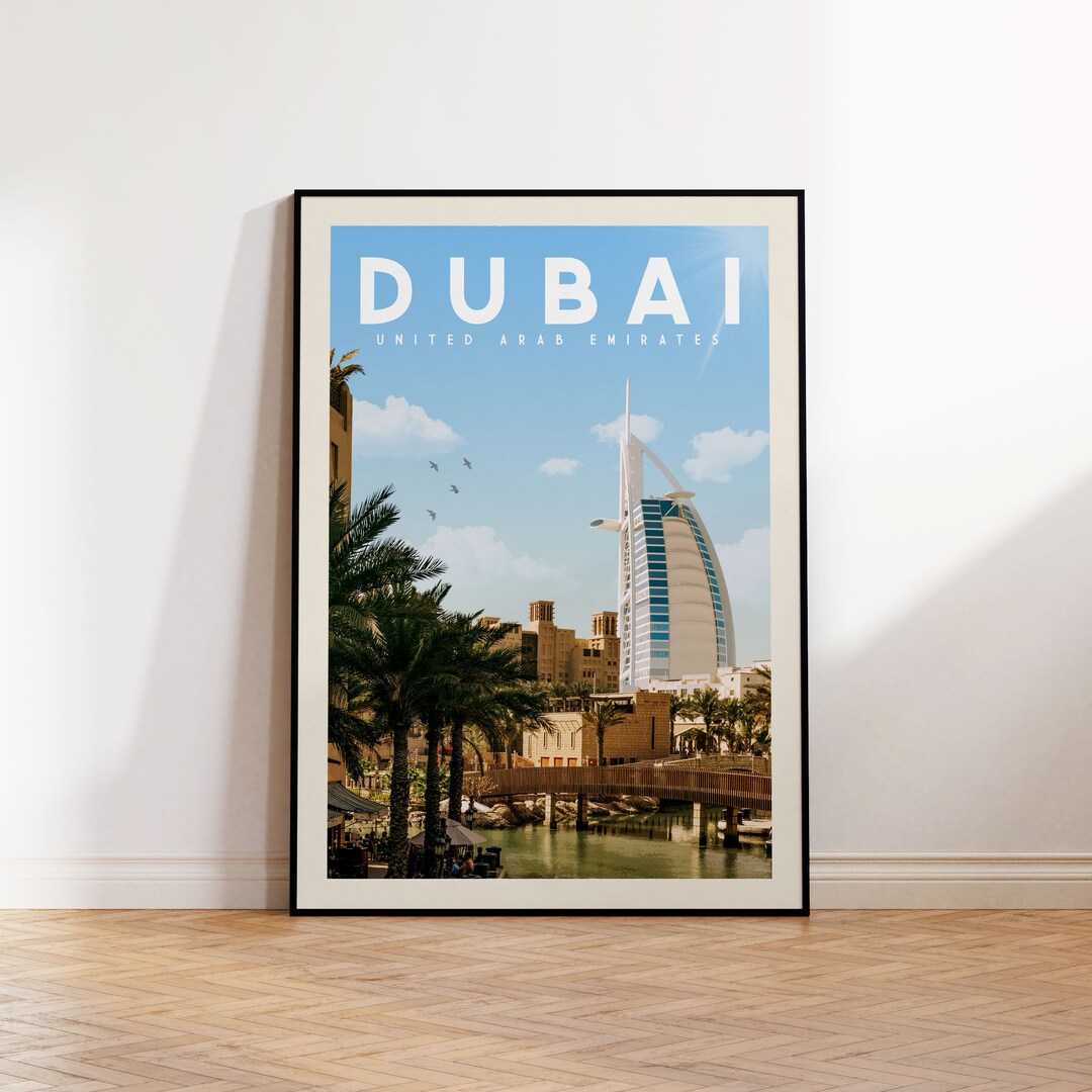 Dubai Print, Dubai Poster, Dubai Wall Art | Vintage Travel Poster ...