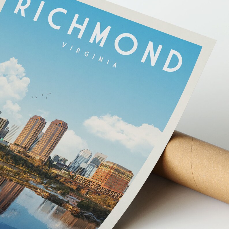 Richmond Virginia Print Richmond Skyline Poster Richmond - Etsy