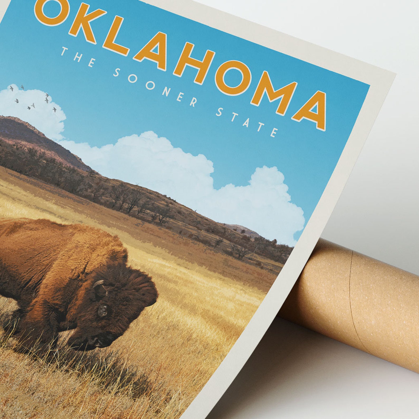 Oklahoma Travel Poster Vintage Oklahoma Print Oklahoma - Etsy