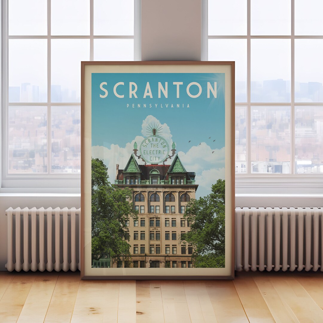 Scranton Skyline Wall Art, Scranton Pennsylvania Poster, the Electric ...