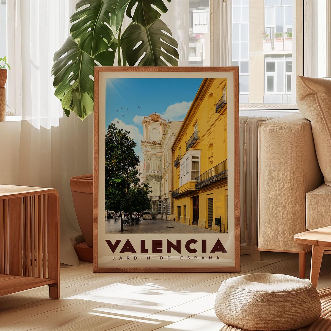 Valencia Spain Travel Poster, Valencia Travel Print, Spain Art Prints ...