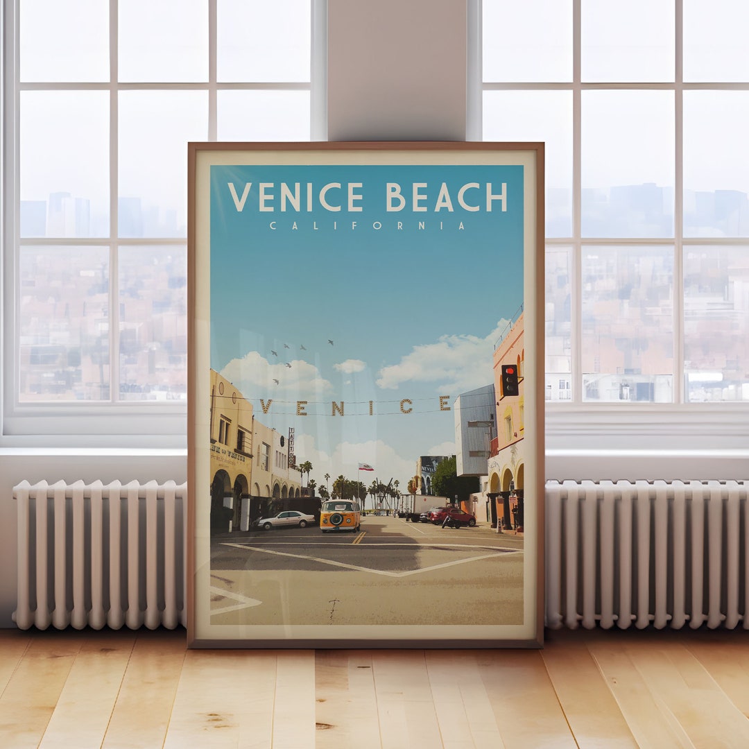Venice Beach Sign, Los Angeles Print, California Wall Art, Vintage ...