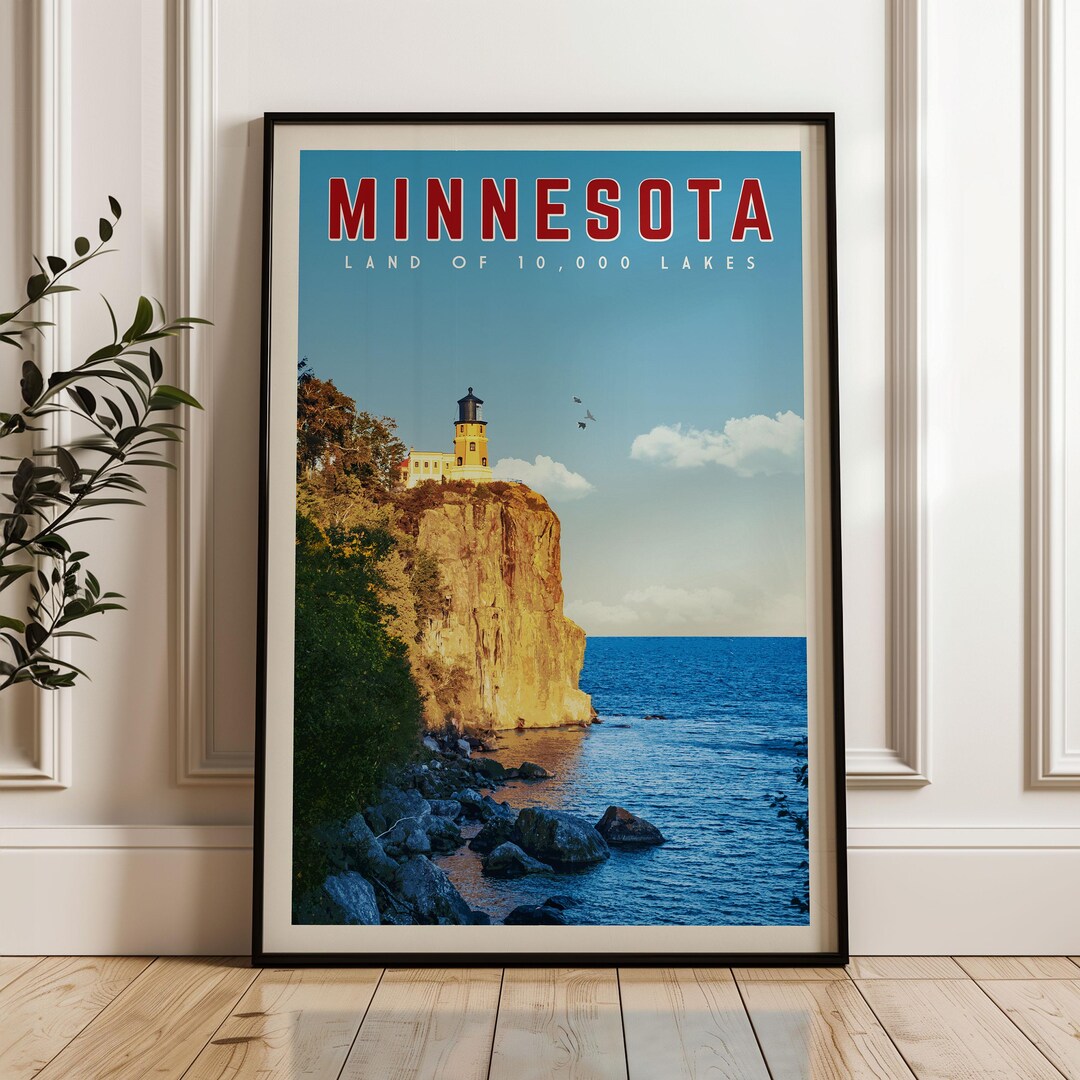 Minnesota Poster, Minnesota Framed Print, Minnesota Wall Art, Minnesota ...