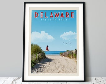Delaware Wall Art | Etsy