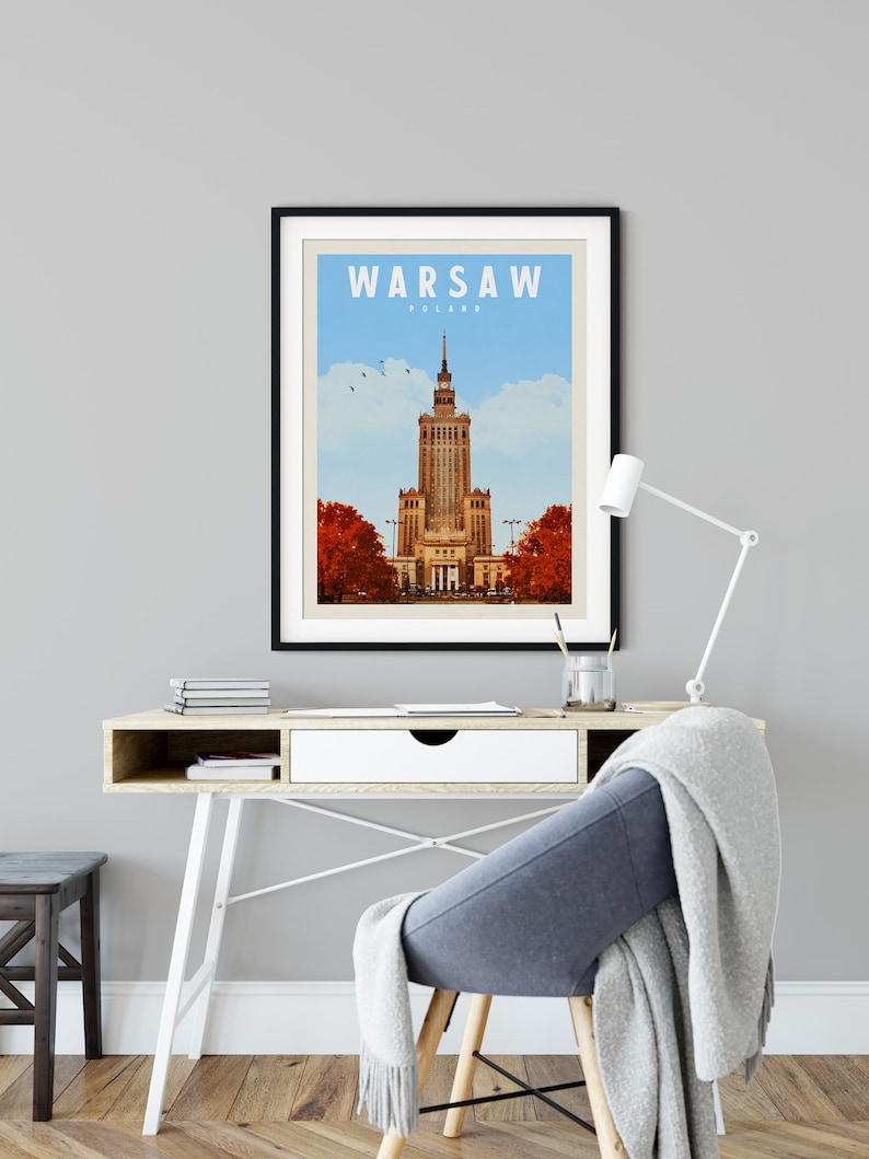 Warsaw Poster Poland Poster Warsaw Print Poland Art Print | Etsy