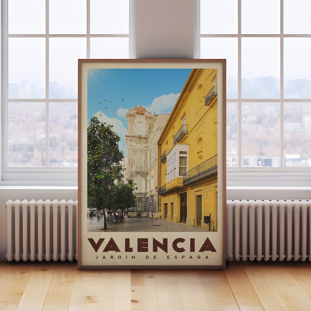 Valencia Spain Travel Poster, Valencia Travel Print, Spain Art Prints ...