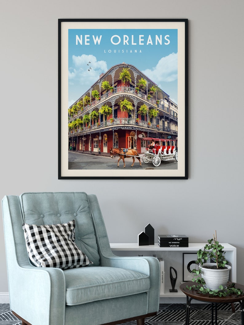 New Orleans Poster New Orleans Print New Orleans Wall Art - Etsy