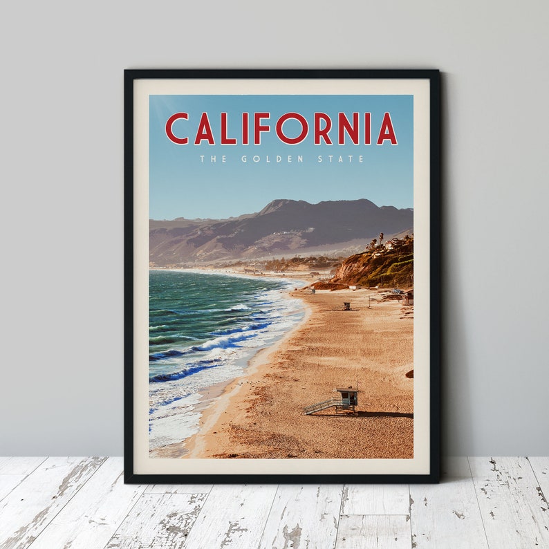 California Poster California Wall Art California Art Print - Etsy