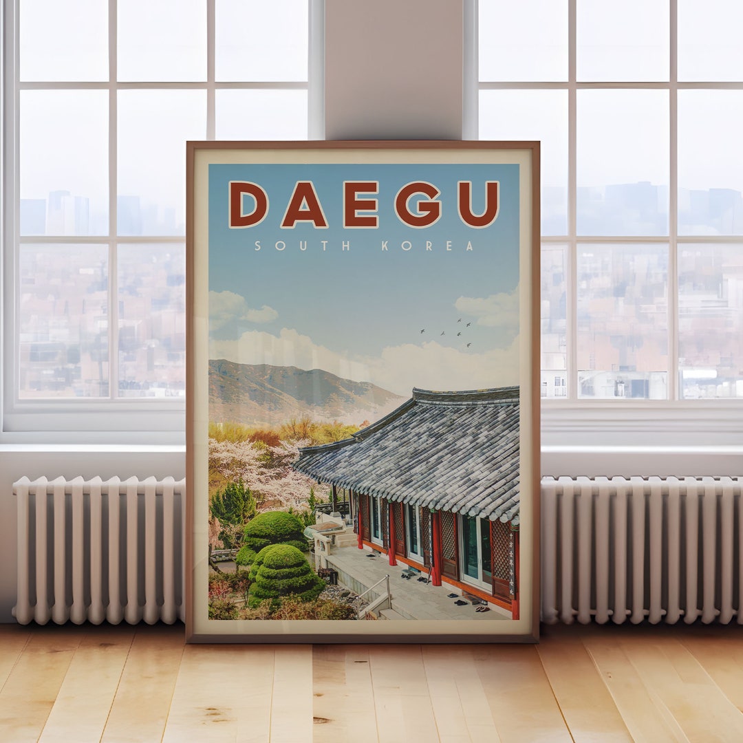 Daegu South Korea Poster, Daegu Print, South Korea Wall Art, Daegu ...