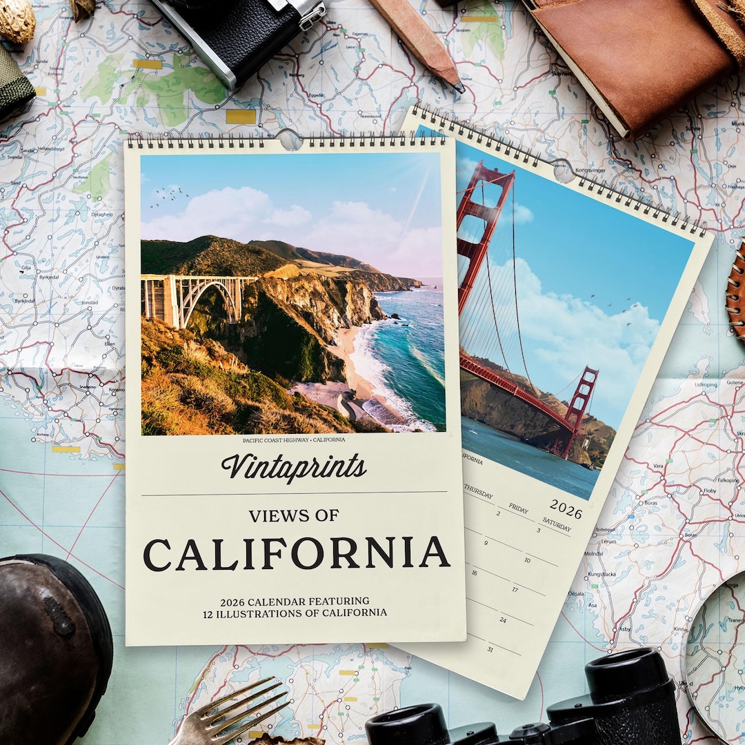 2026 Calendar, California Travel Calendar | 2026 Wall Calendar ...