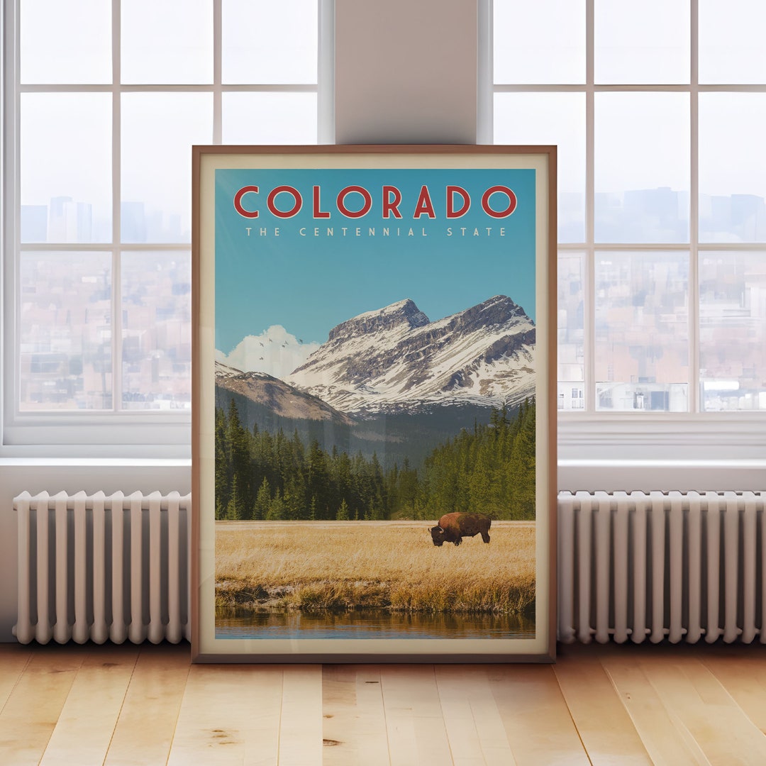 Colorado Mountain Wall Art Print, Denver Colorado Poster, Colorado ...
