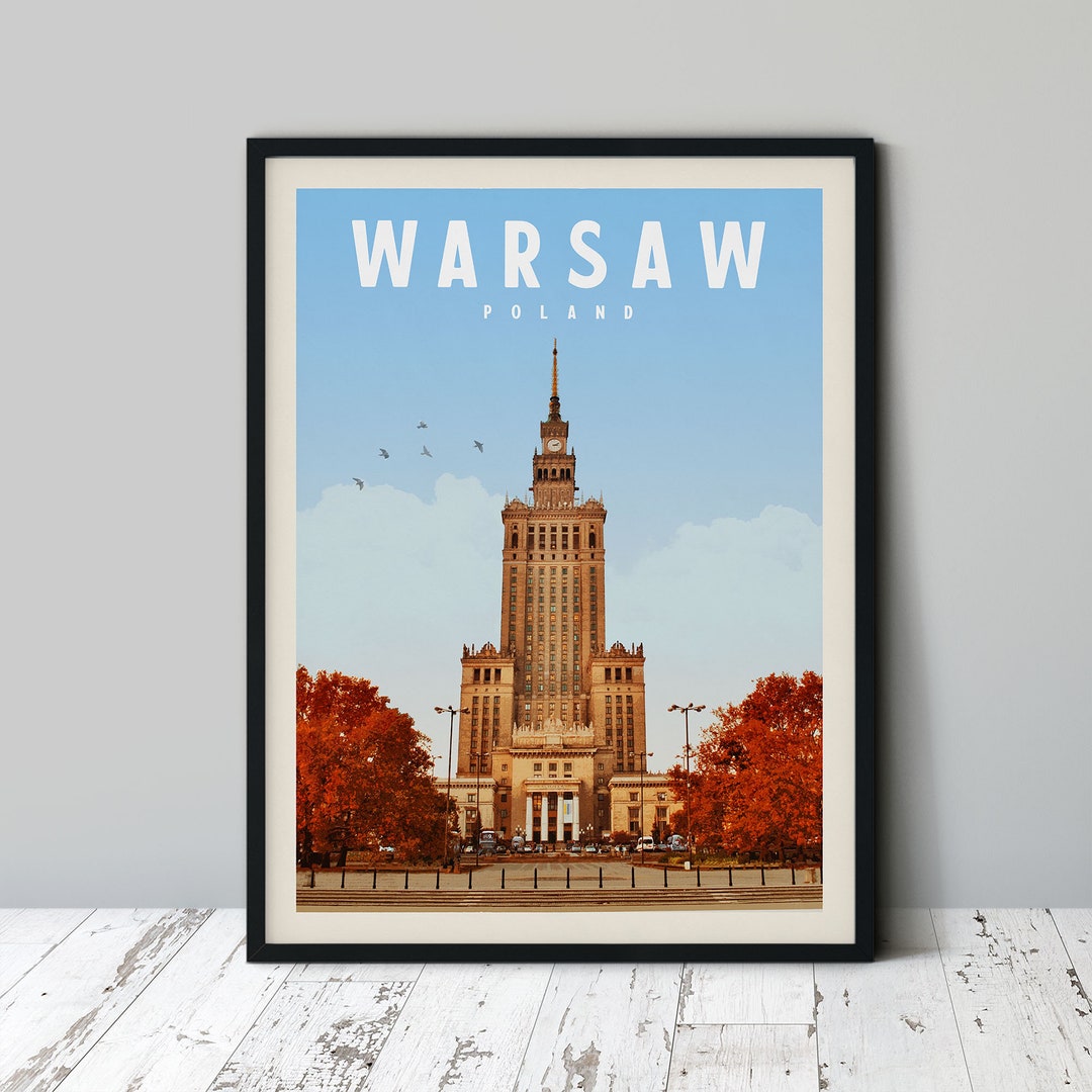 Warsaw Poster Poland Poster Warsaw Print Poland Art Print - Etsy