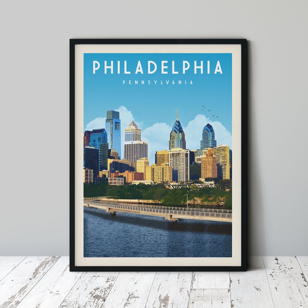 Philadelphia Skyline Wall Art Philadelphia Neighborhoods Wall - Etsy