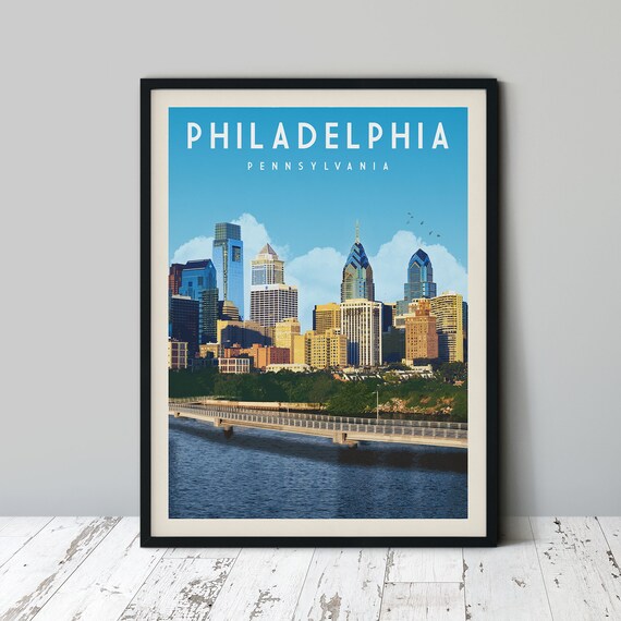Philadelphia Skyline Wall Art Philadelphia Neighborhoods Wall - Etsy