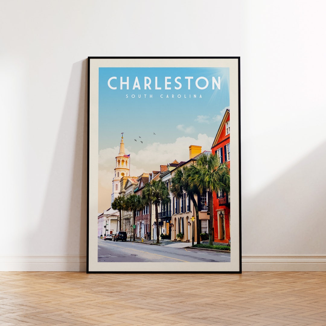 Charleston SC Wall Art, Charleston Print, Charleston Travel Poster ...