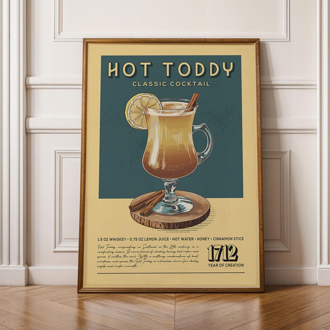 Hot Toddy Cocktail Print, Hot Toddy Cocktail Poster | Bar Cart Prints ...