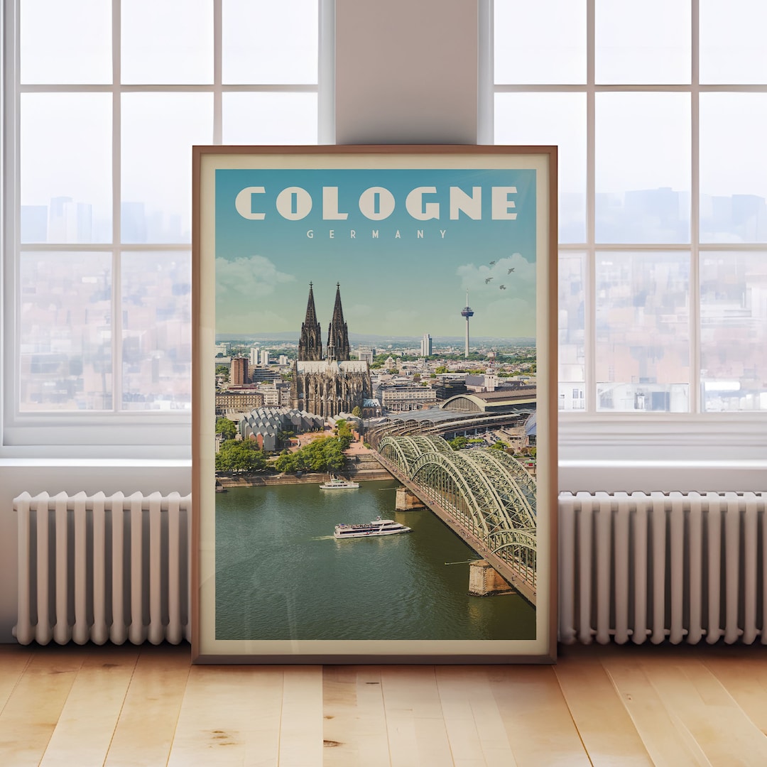 Cologne Vintage Poster, Cologne Travel Print, Germany Travel Wall Decor ...