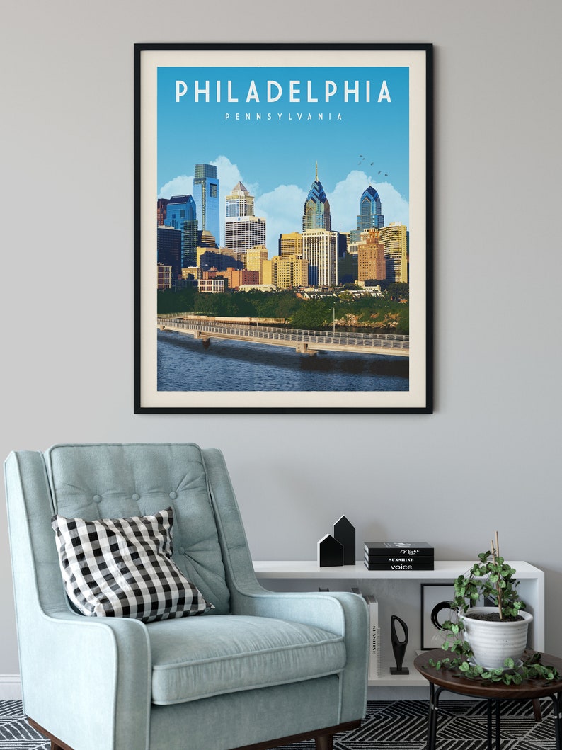 Philadelphia Skyline Wall Art Philadelphia Neighborhoods Wall - Etsy