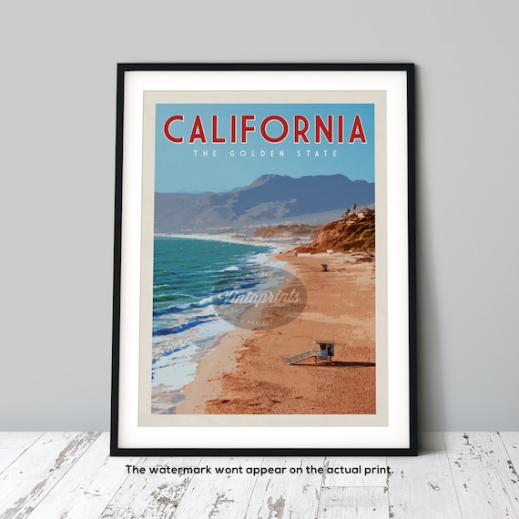California Poster California Wall Art California Art Print | Etsy