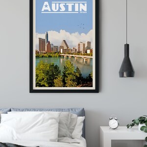 Austin Texas Print Austin Texas Wall Art ACL Poster Austin - Etsy
