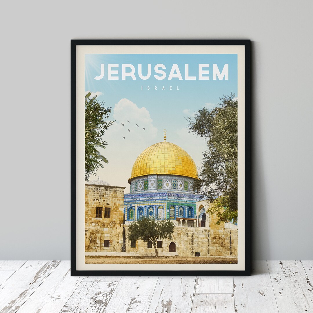 Jerusalem Vintage Poster Jerusalem Print Jerusalem Travel - Etsy