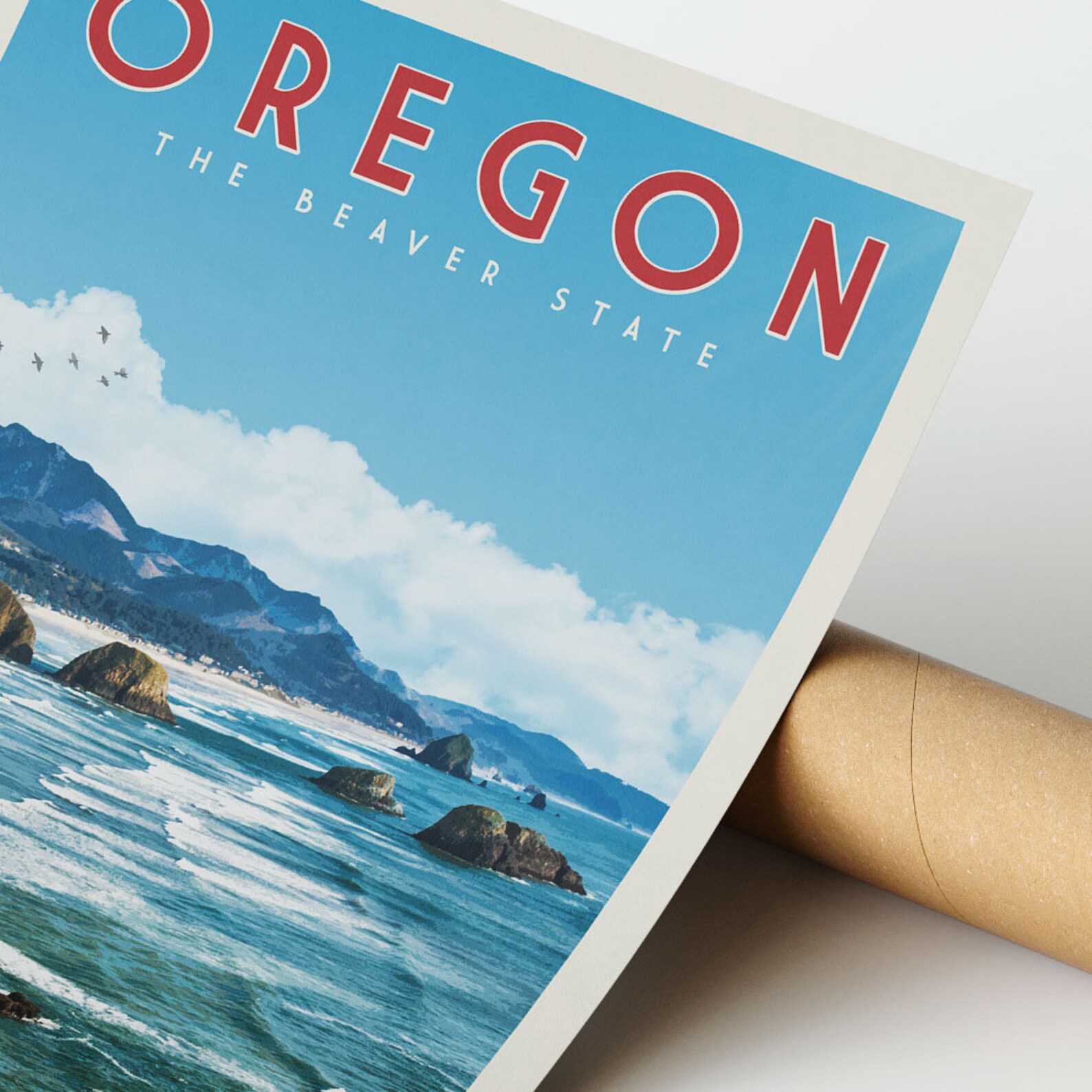 Oregon State Poster Oregon Travel Print Oregon Gift - Etsy
