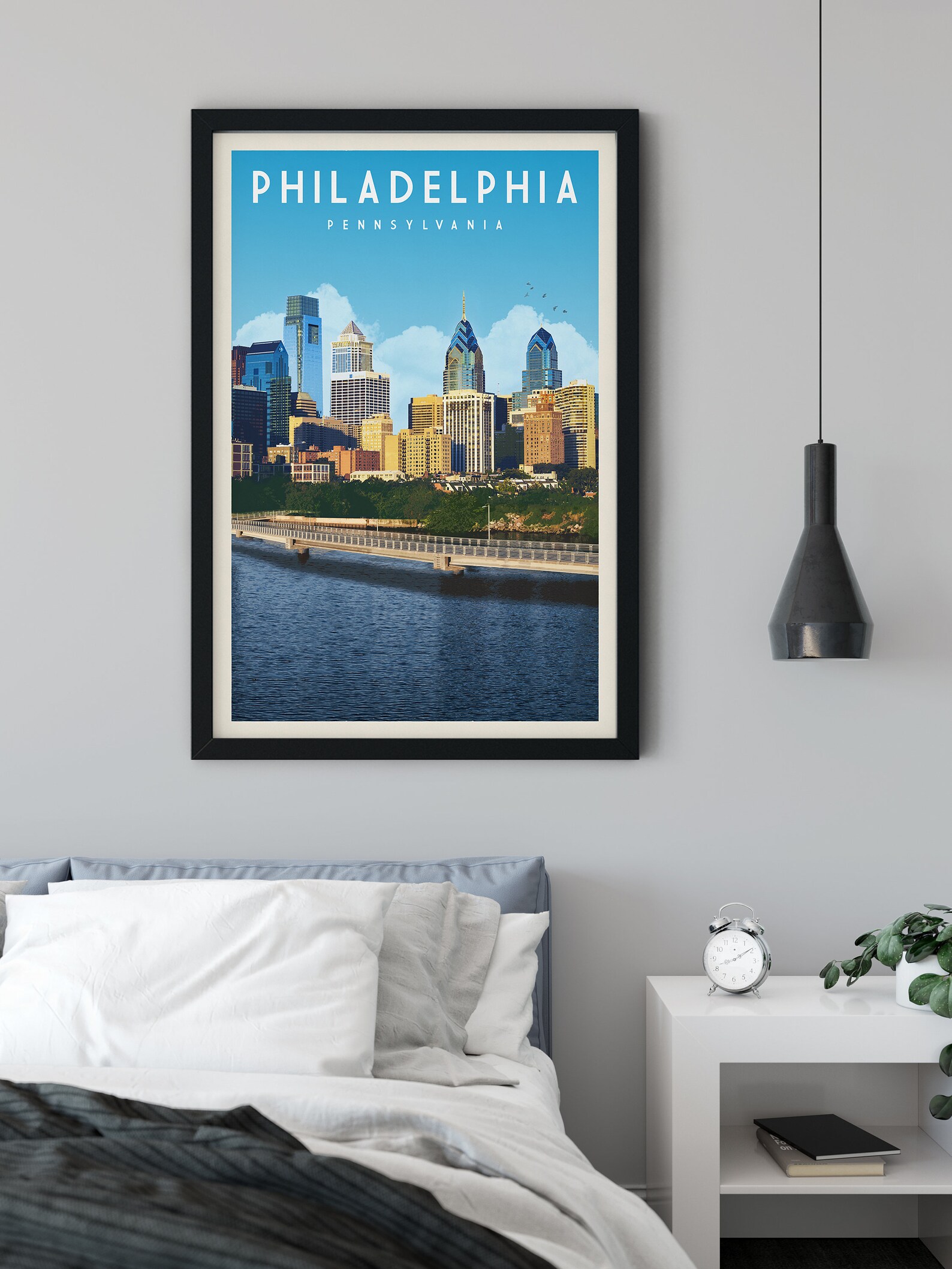 Philadelphia Skyline Wall Art Philadelphia Neighborhoods Wall - Etsy