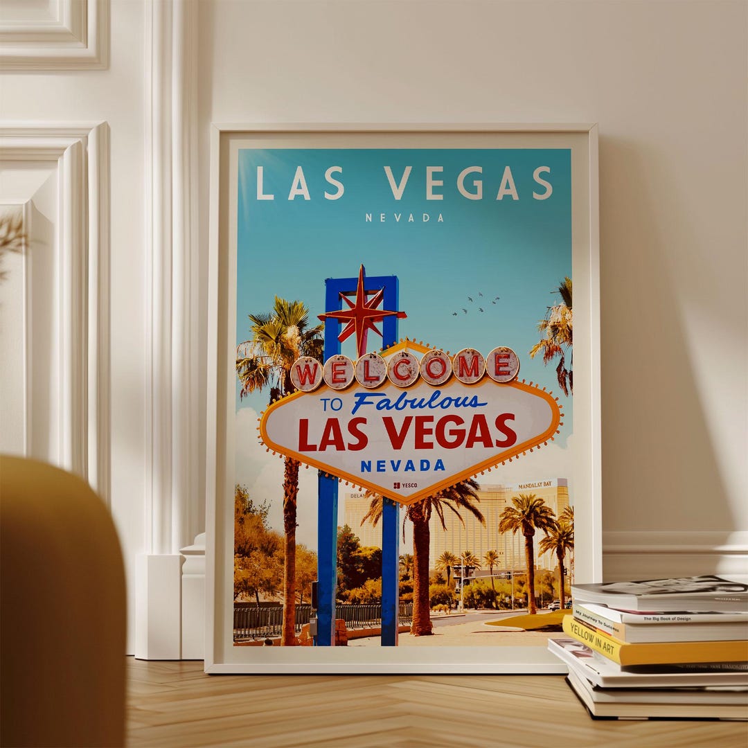Las Vegas Sign Poster, Las Vegas Framed Print, Las Vegas Wall Art, Las ...