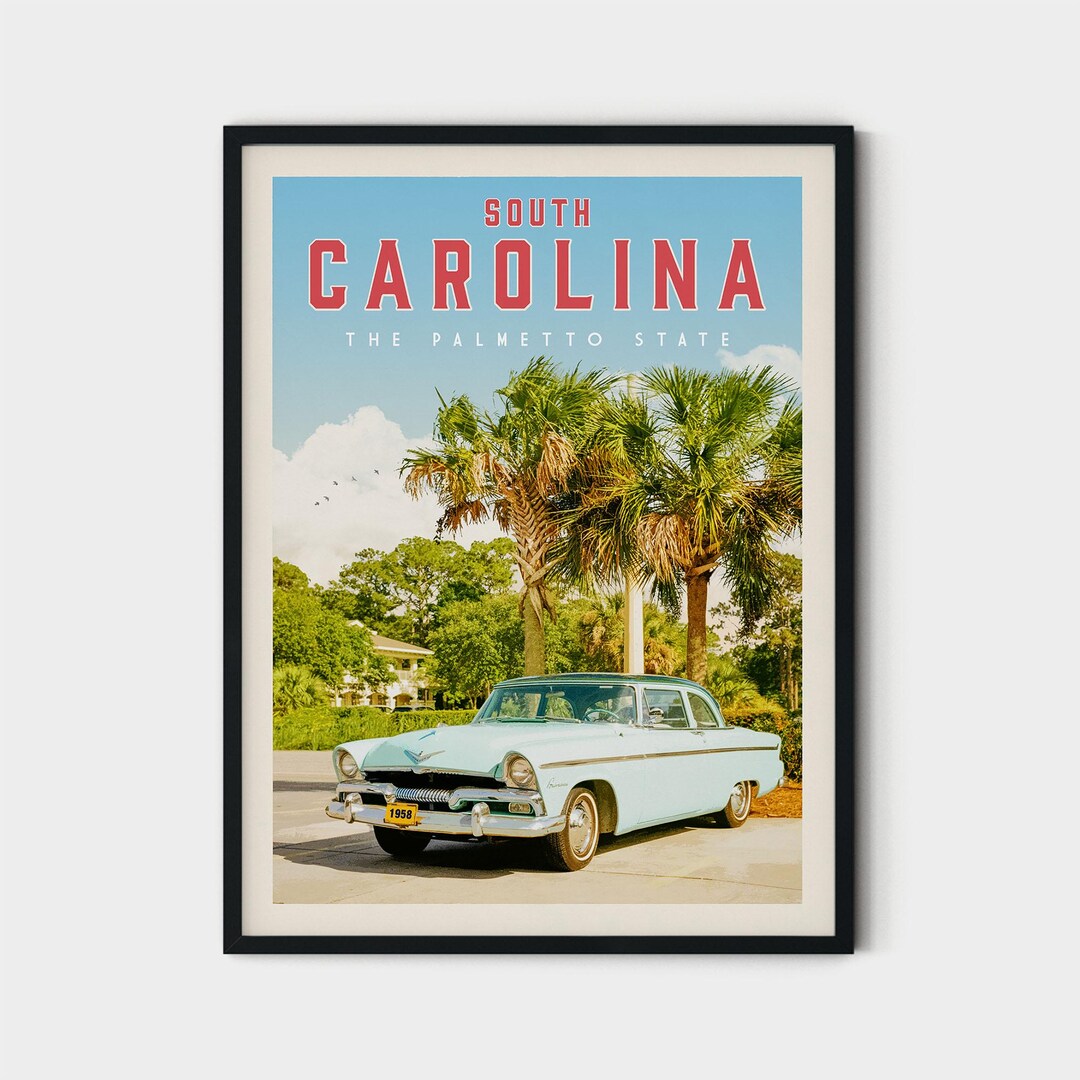 South Carolina Poster, South Carolina Print, South Carolina Wall Art ...