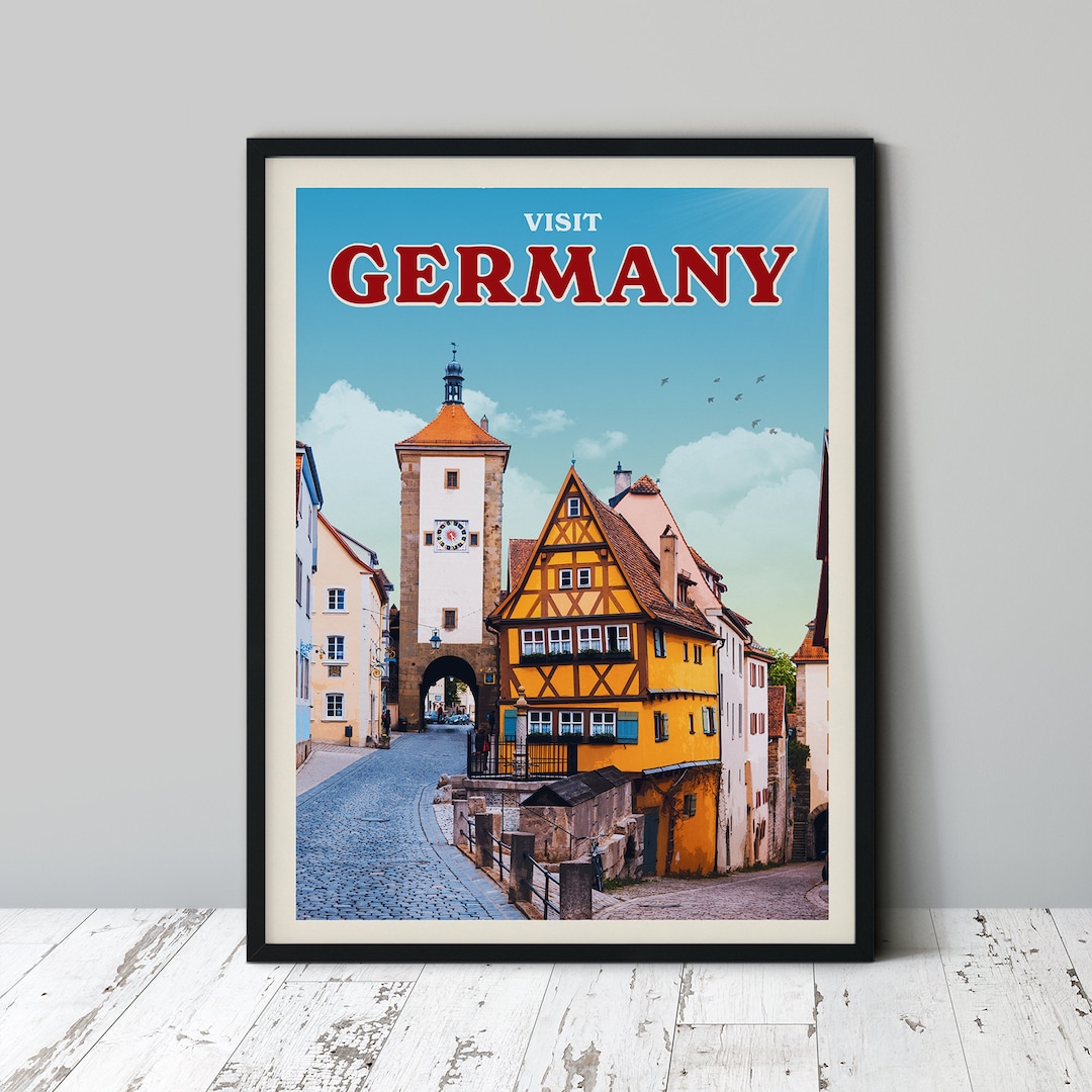 Germany Vintage Poster Germany Travel Wall Decor Germany - Etsy