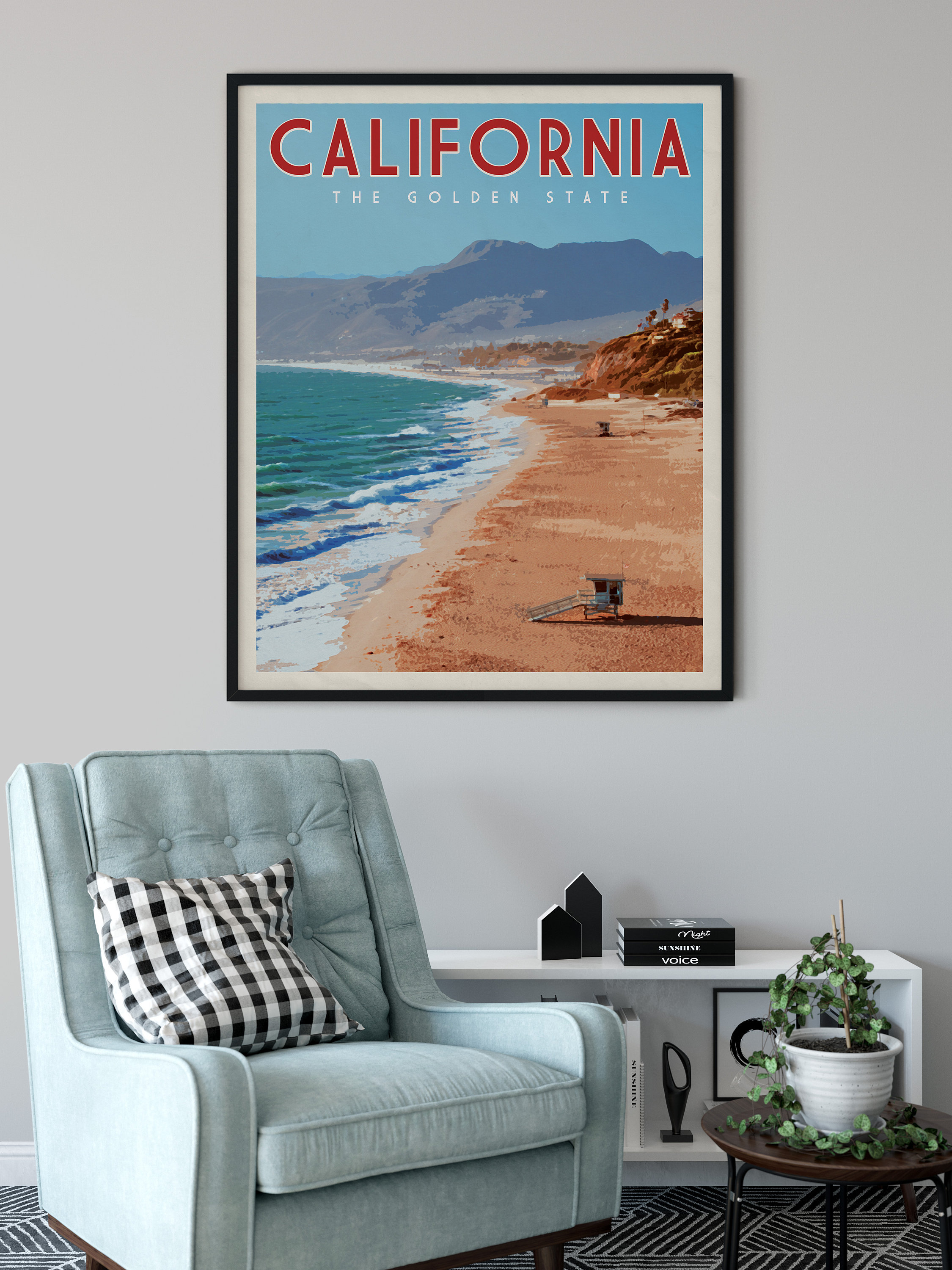 California Poster California Wall Art California Art Print | Etsy