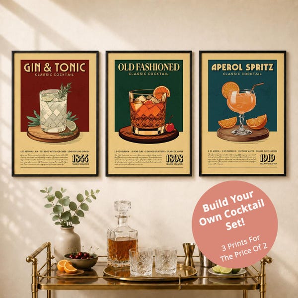 Cocktail Poster - Etsy UK
