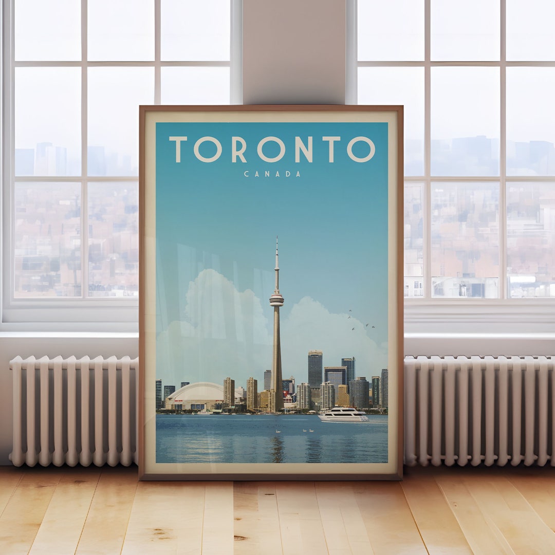 Toronto Canada Skyline Poster Print, Toronto Ontario Wall Art Home ...