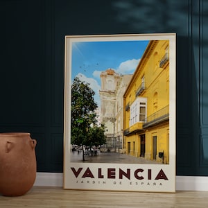 Valencia Spain Travel Poster, Valencia Travel Print, Spain Art Prints ...