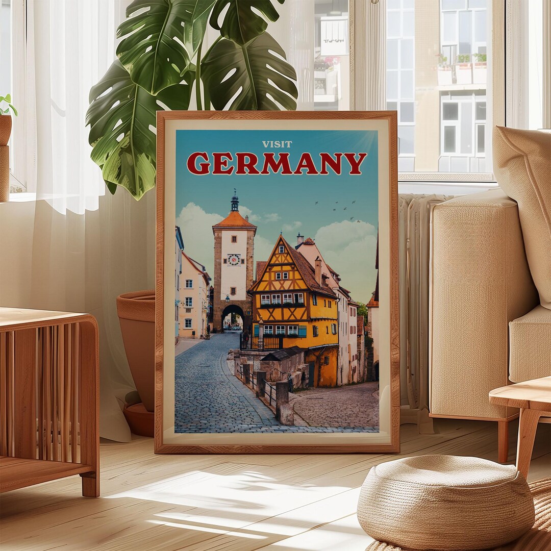 Germany Vintage Poster, Germany Travel Wall Decor, Germany Wall Art ...