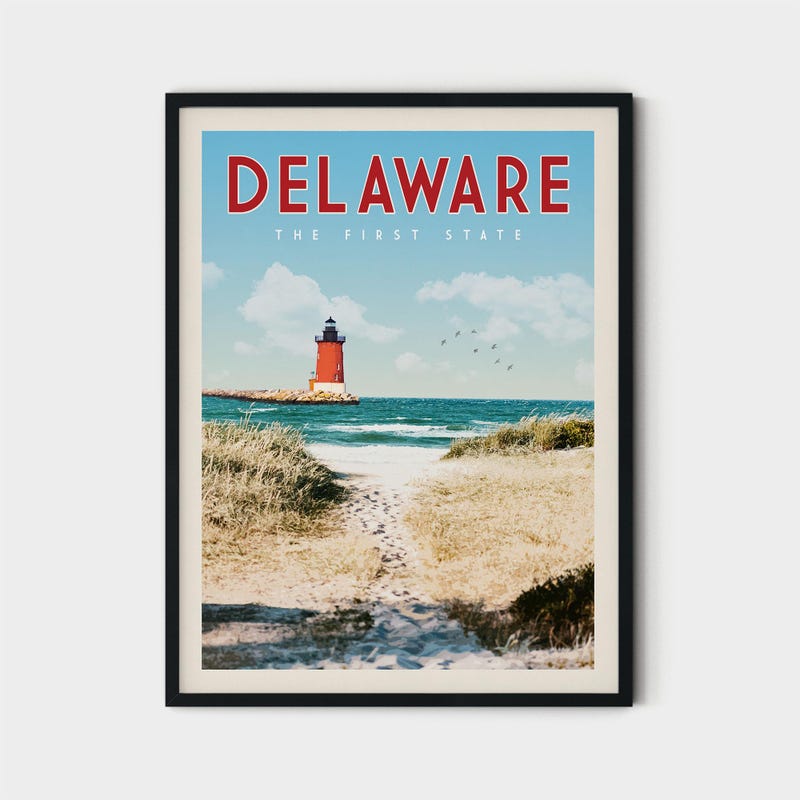 Delaware Poster - Etsy