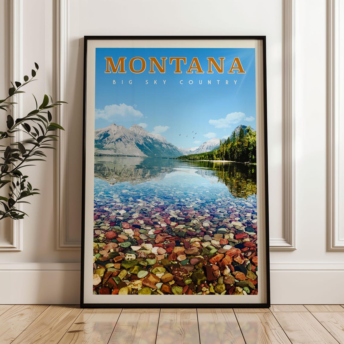 Montana Art, Montana Travel Poster, Montana Print, Big Sky Montana ...