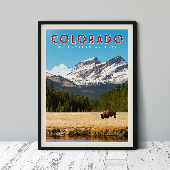 Colorado Mountain Wall Art Print Denver Colorado Poster - Etsy